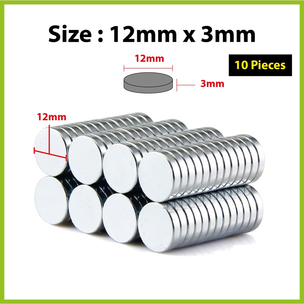 10 pcs Diameter : 10mm/12mm/15mm Neodymium strong round magnet / SUPER ...