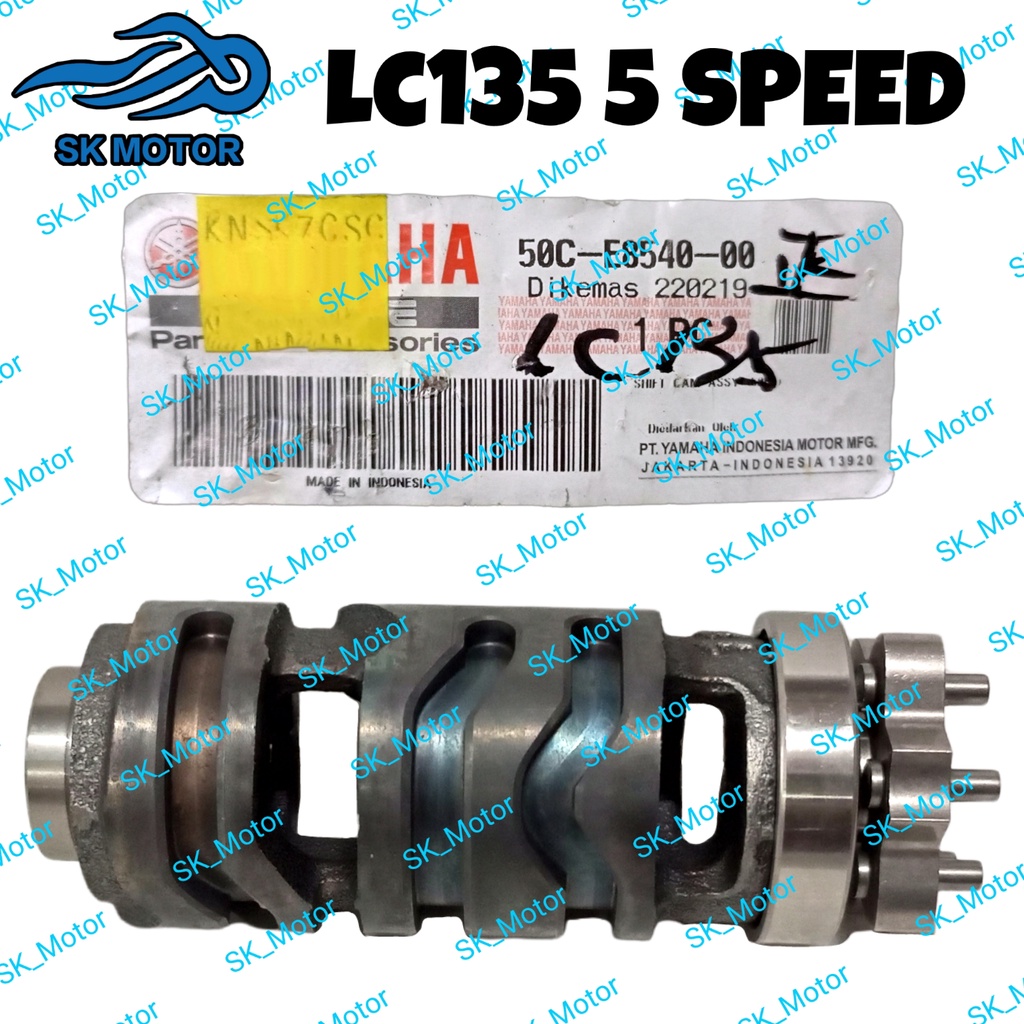 Yamaha LC135 LC New V2 V3 5 Speed 5S Original Shift Cam Assy / Drum ...