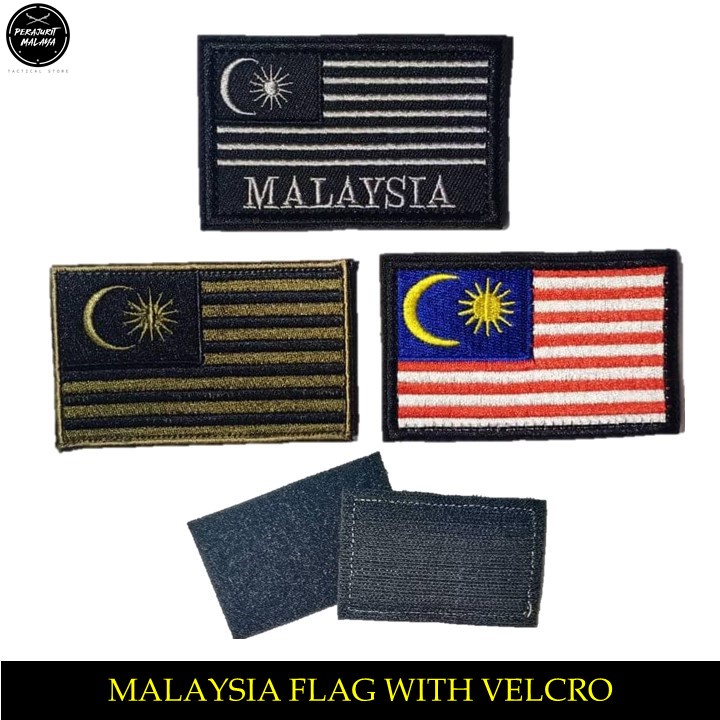 Malaysia Flag Embroidery Patches Complete velcro | Shopee Malaysia