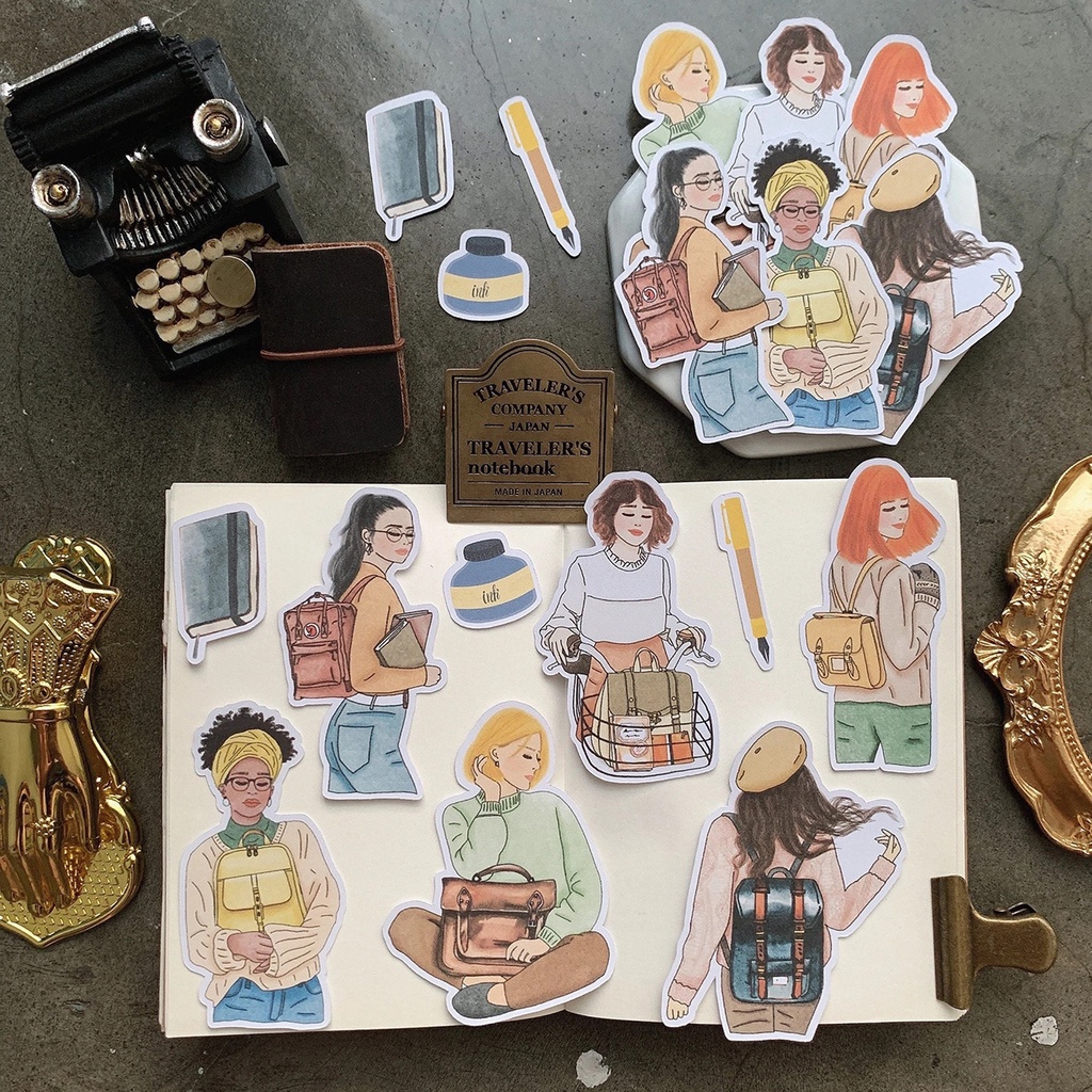 School Girls Sticker Set | Journal Kit Material | Shopee Malaysia