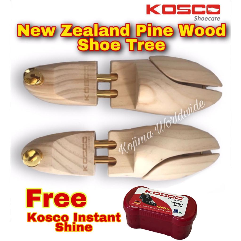 KOSCO Premium Shoe Trees New Zealand Pine Wood Twin Tube Adjustable ...
