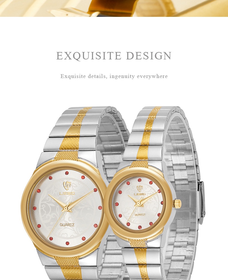 LIEBIG Quartz Watch Stainless Steel Couple Watch 30M Waterproof ...
