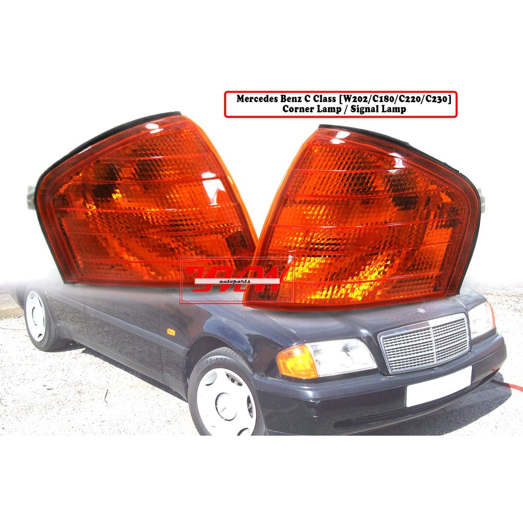 Mercedes Benz C Class W202 C200 AMBER Front Signal Corner Lamp Lights ...