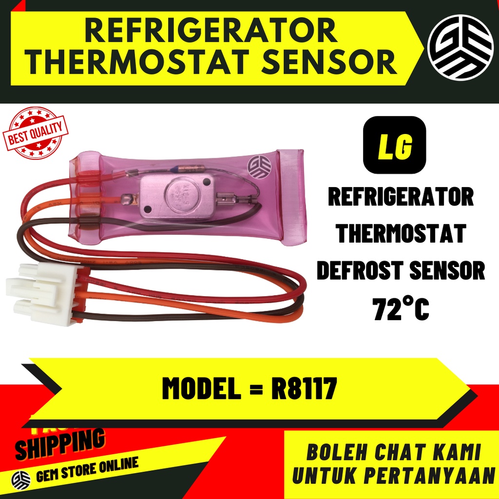 LG Refrigerator Sensor / Sensor Peti Sejuk / Defrost Sensor / Sensor ...