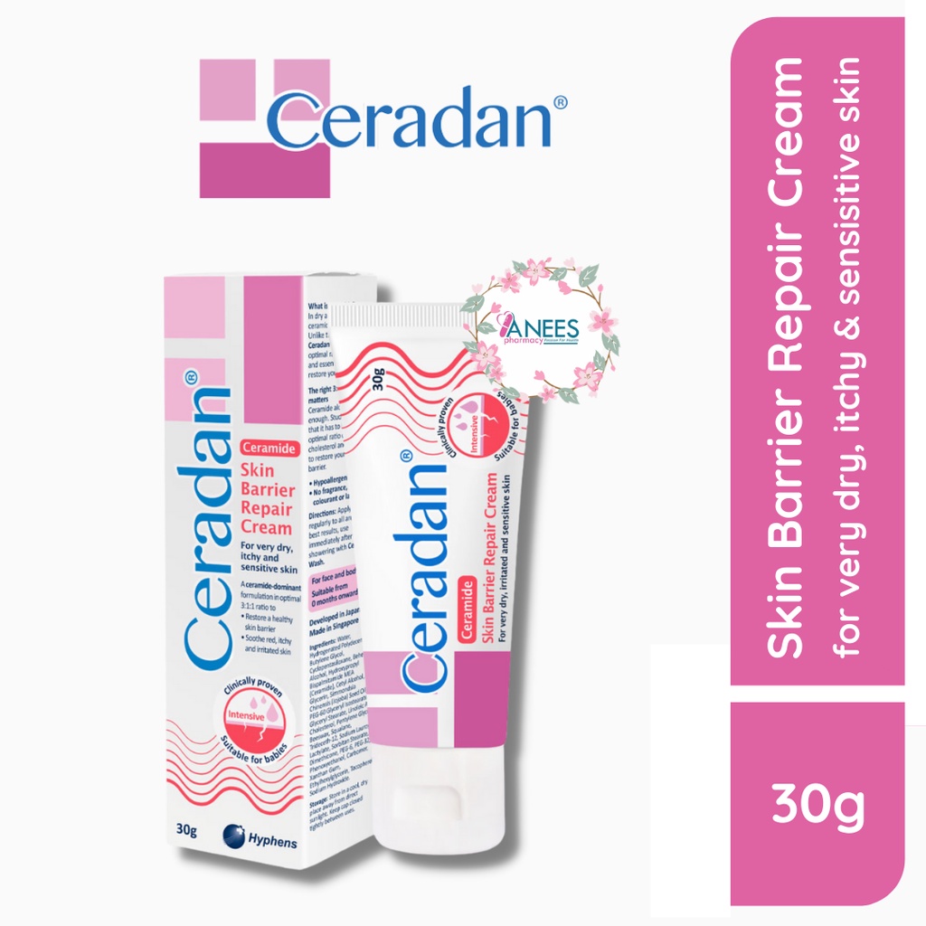 Ceradan Advanced Skin Barrier Cream 30g/80g - for very dry, itchy ...