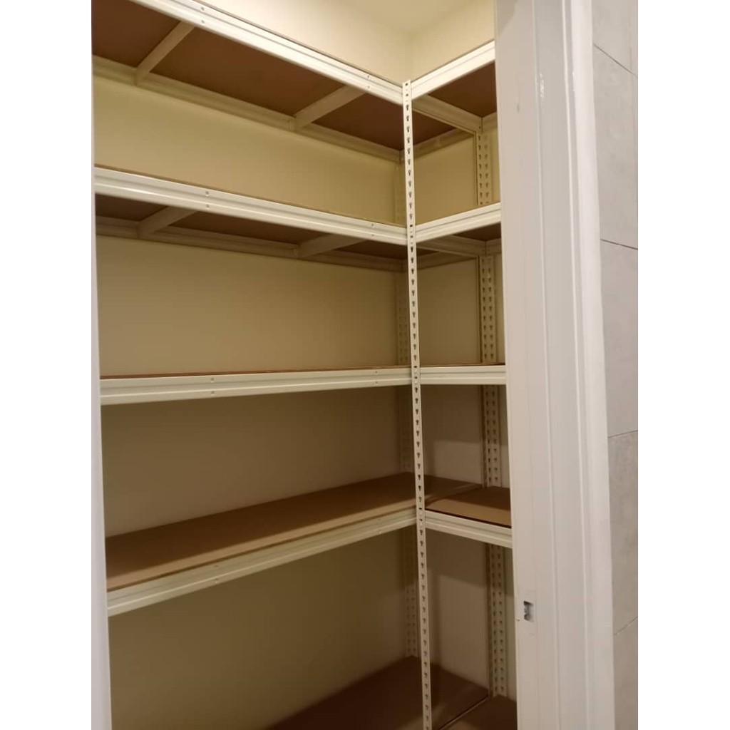 BOLTLESS RACK - 4 LEVELS - Series Heavy Duty - Beige White | Shopee ...