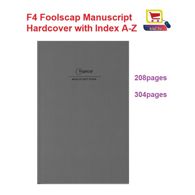 *CLEARENCE* TROPICAL F4 MANUSCRIPT BOOK HARDCOVER FOOLSCAP BOOK WITH ...