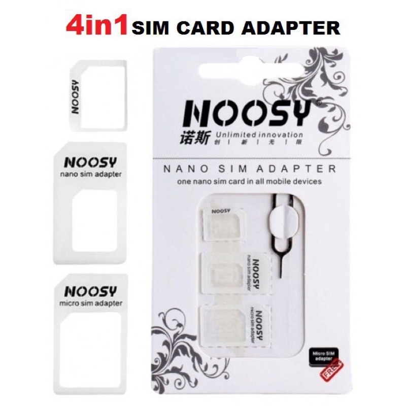 4 in 1 Micro SIM Card Holder Noosy Nano SIM Card Adapter With Ejector ...