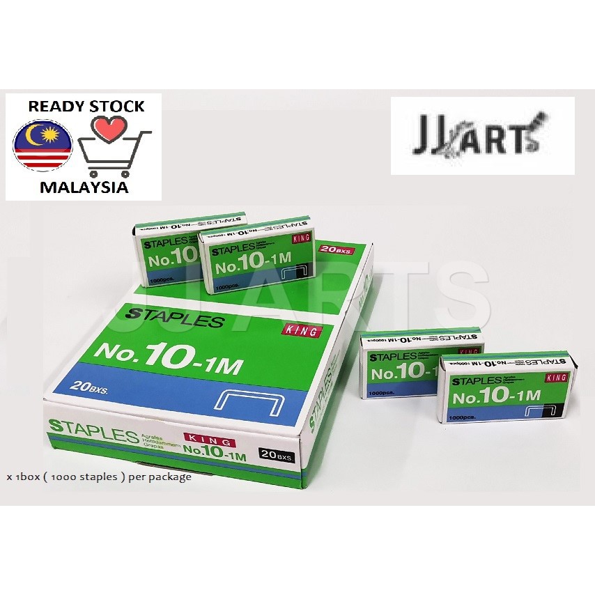 KING - Size : No 10-1M Staples - (1000pcs/box ) | Shopee Malaysia