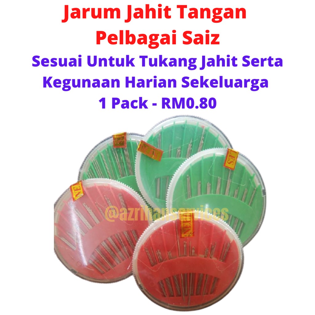 Jarum Jahit Tangan Pelbagai Saiz Safety Needles Safety Pin Hand Sew ...