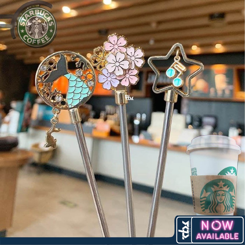 Stainless Steel Starbucks Stirring Rod Stirrer Stick Coffee Spoon ...