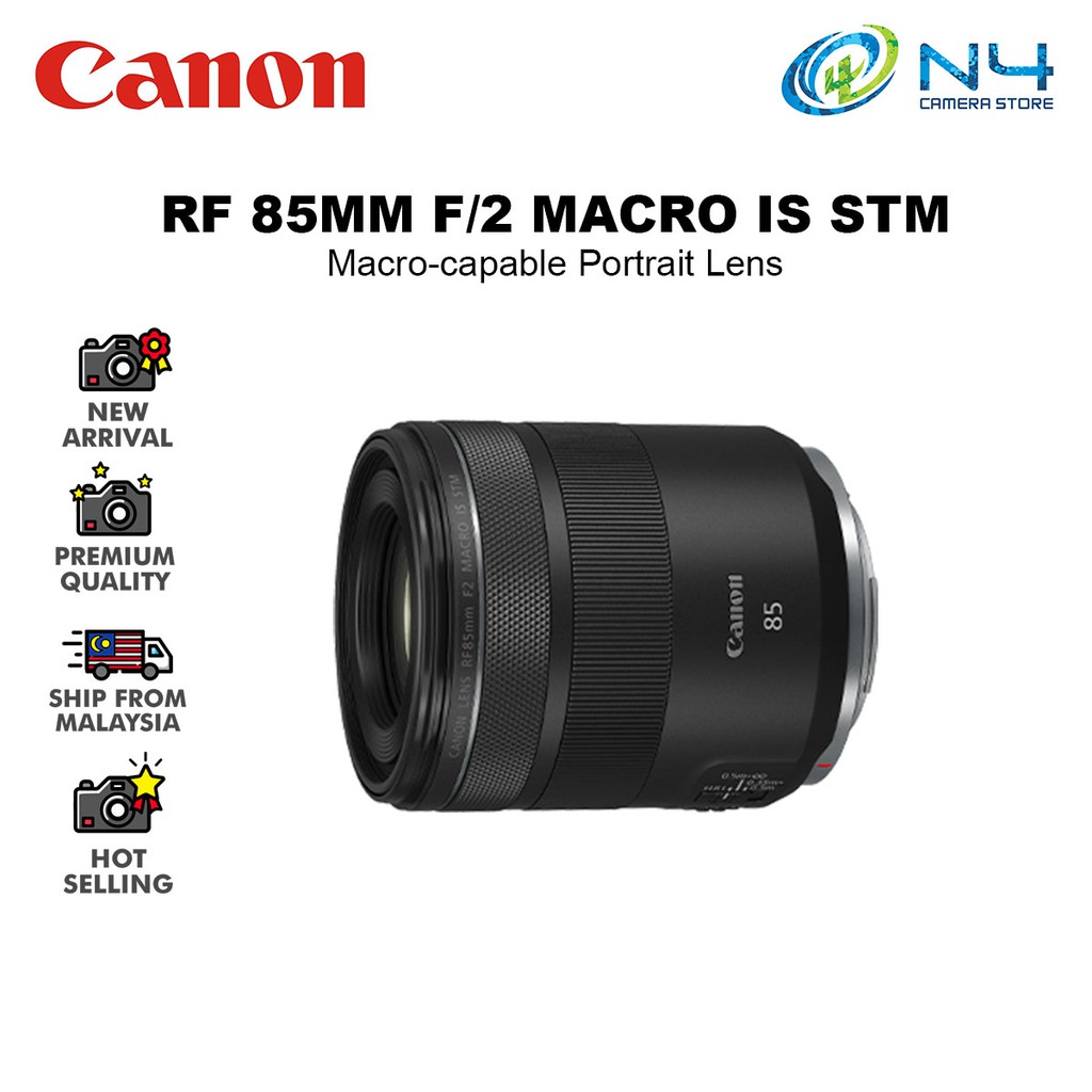 Canon RF 85mm F2 Macro IS STM for EOS R RP R5 R6 RF85MM | Shopee Malaysia