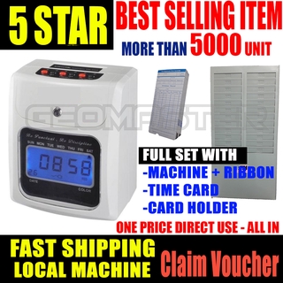 Local Geomaster Punch Card Machine Time Recorder Punch Card (English ...