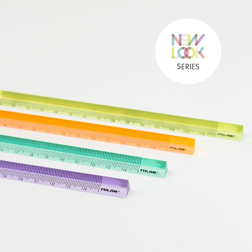 MILAN See-Through Triangle Ruler _ 15cm Pink Color Series (4 Colors Optional) | Shopee Malaysia