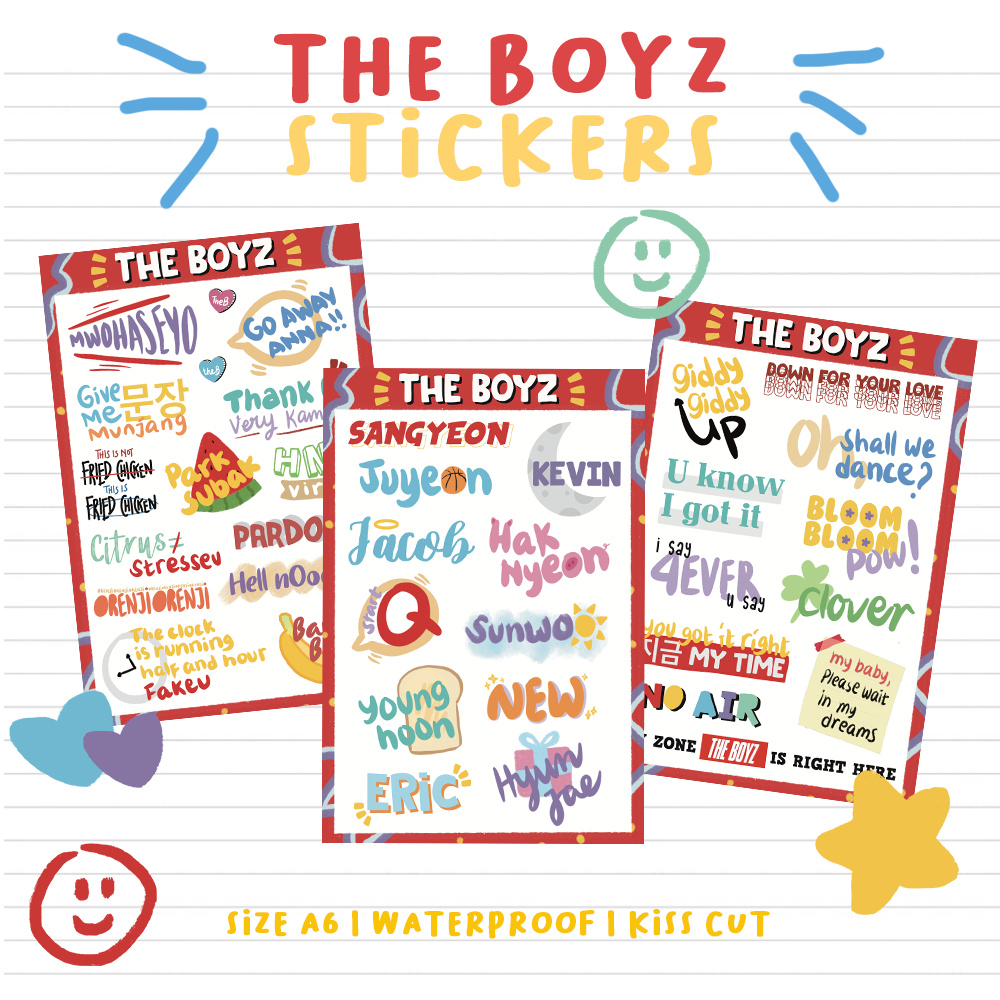 The BOYZ Stickers (Cutting Kiss Cut) - kulkit | Shopee Malaysia