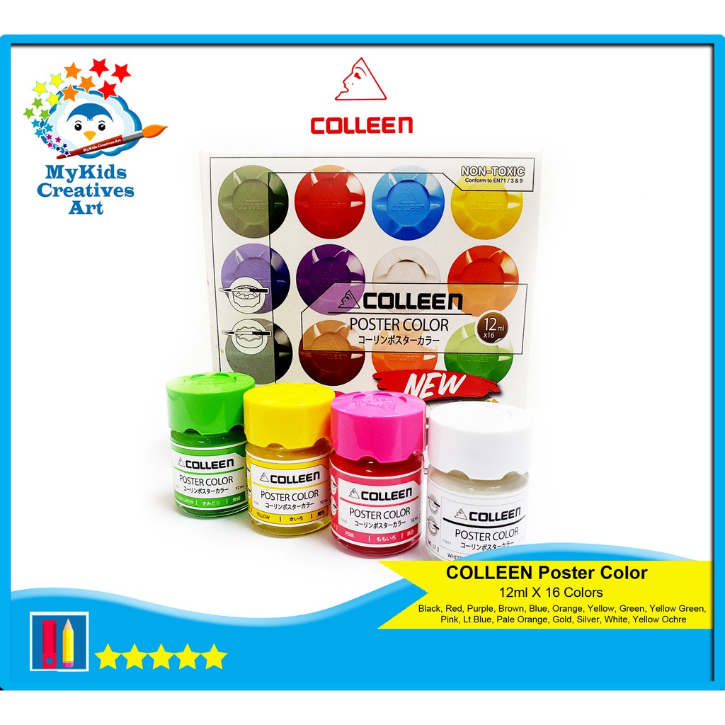 POSTER COLOR (COLLEEN JAPAN) PREMIUM QUALITY | Shopee Malaysia