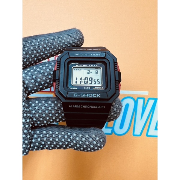 Vintage Square Casio G-Shock G-5500 Red 🔴 Side Button 🔴 | Shopee Malaysia
