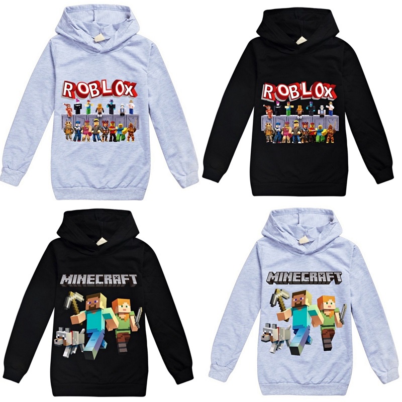 Thin MINECRAFT ROBLOX Boy Sweater Kids Casual Tops Boy Long Sleeve ...