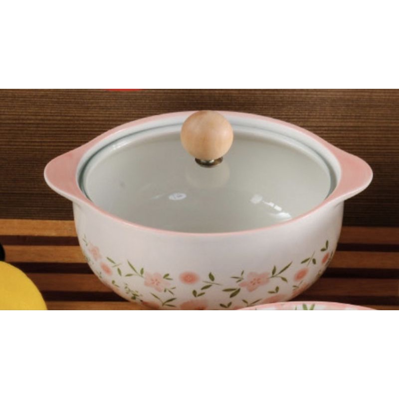 Floral Kitchen Collection Microwave Oven Ceramic Bowl Glass Lid with ...
