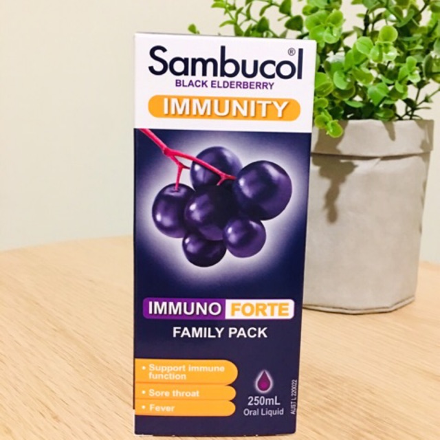 Sambucol Black Elderberry Immunity (Immuno Forte) Family Pack 250ml ...