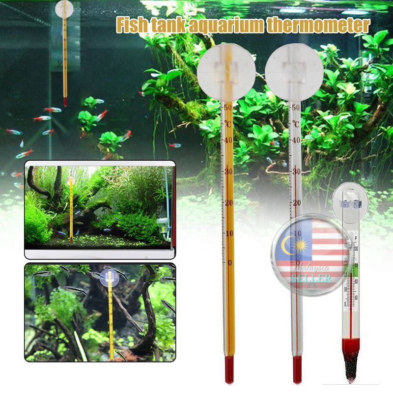 🇲🇾 Aquarium Fishtank Aquascape Thermometer Aquascape Marine Coral ...