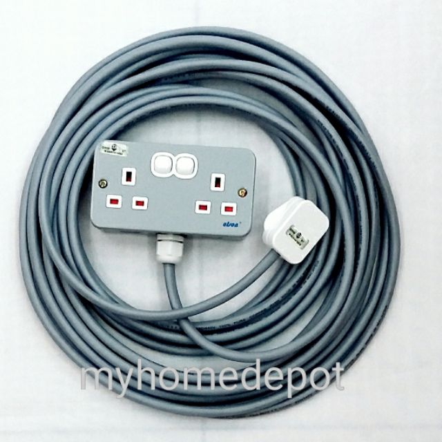 Heavy Duty (2 Way) 13A Extension Cable (1.5mm & 2.5mm) | Shopee Malaysia