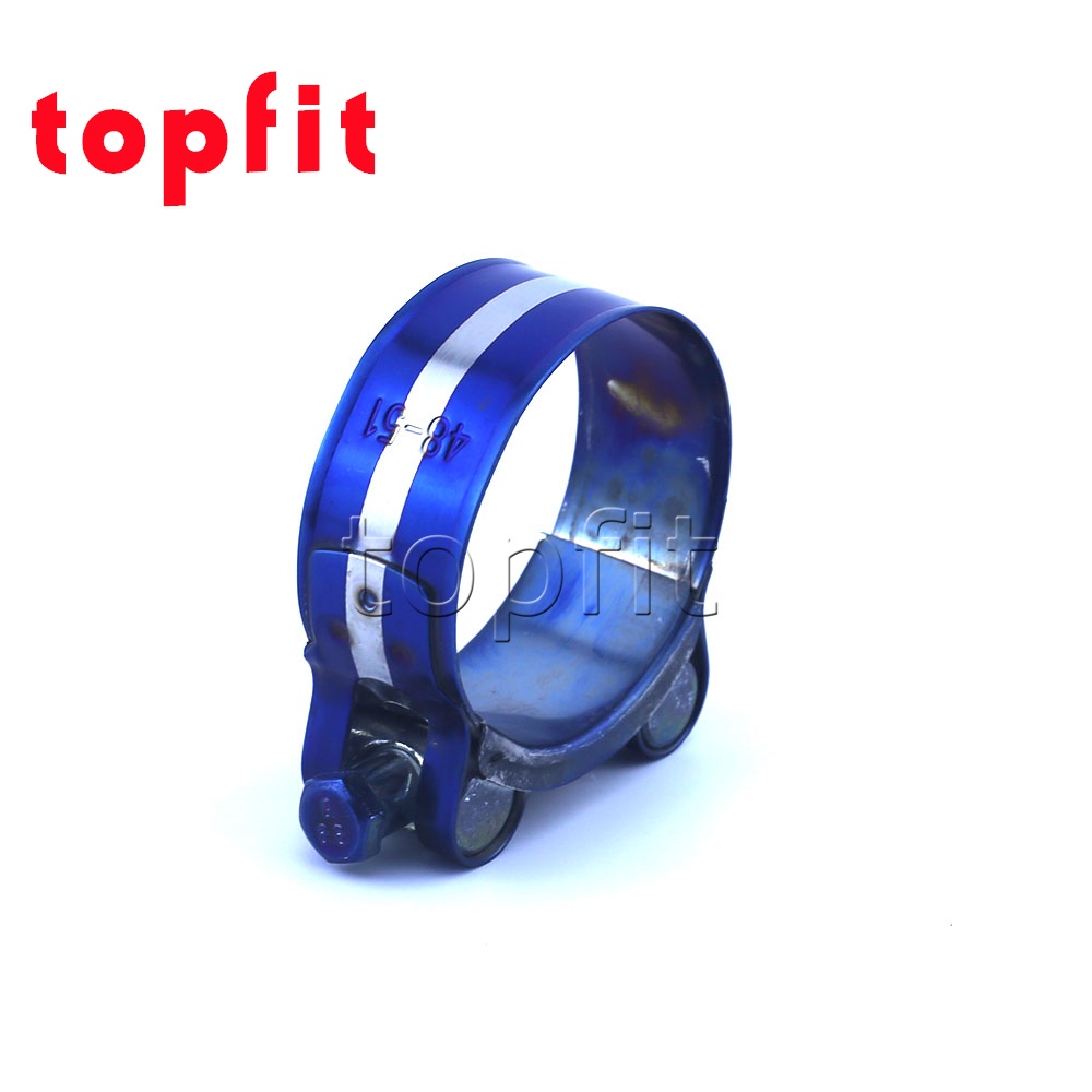 304 Stainless Steel Hose Clamp Kit Adjustable Titanium Blue T Bolt ...