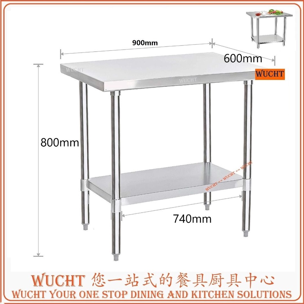 【WUCHT】Working Table Stainless Steel Food Preparation Table ...