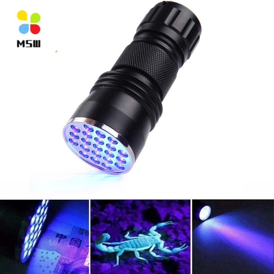 MSW UV Ultraviolet Light 21-LED Money Counterfeit Currency Detector ...