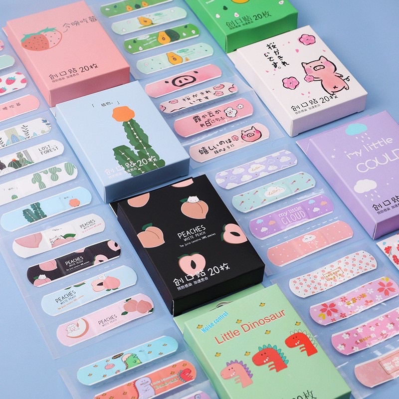 20pcs cute cartoon waterproof plaster cartoon breathable plaster ...