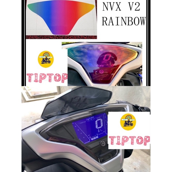 YAMAHA NVX V2 STICKER TINTED METER BLACK HITAM RAINBOW PELANGI RED BLUE ...