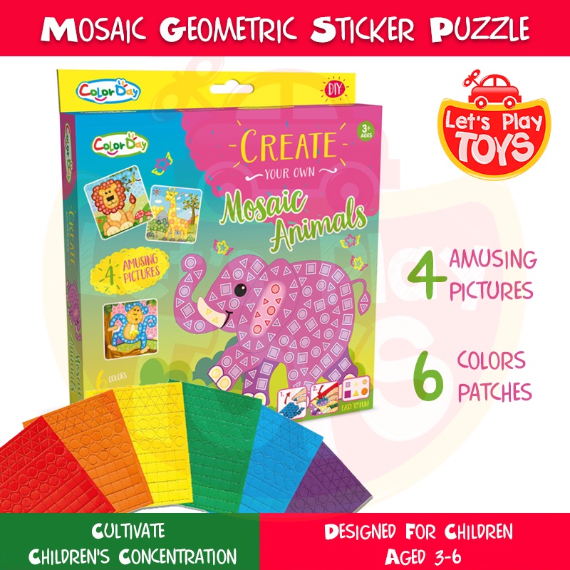 DIY Eva Foam Mosaic Geometric Educational Sticker Montessori Toys for ...