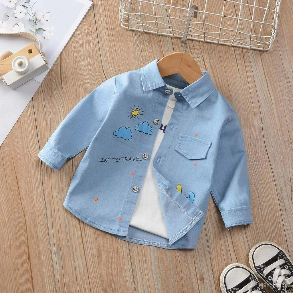 Budak Lelaki-Kanak Lelaki Baju Lengan Panjang Kapas Nipis Bahagian ...