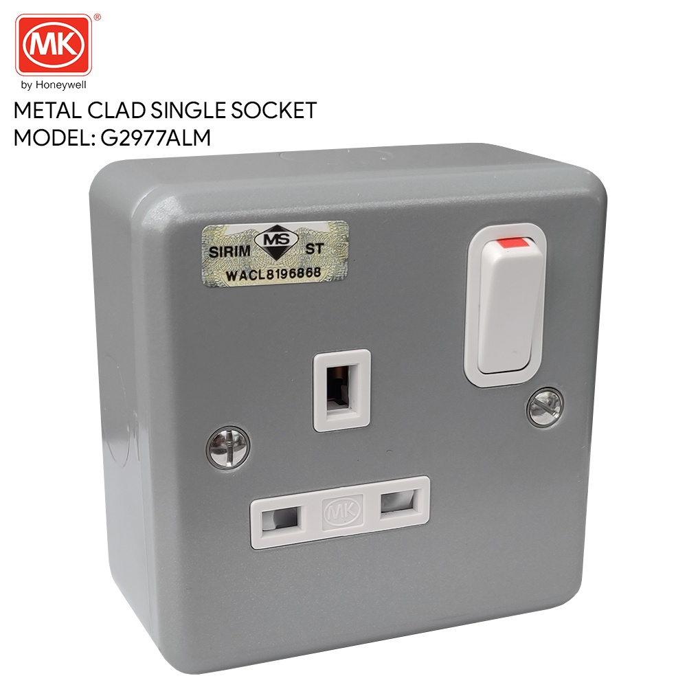 MK Metal Switch Socket G2977/Single Metal Clad Switch Socket | Shopee ...