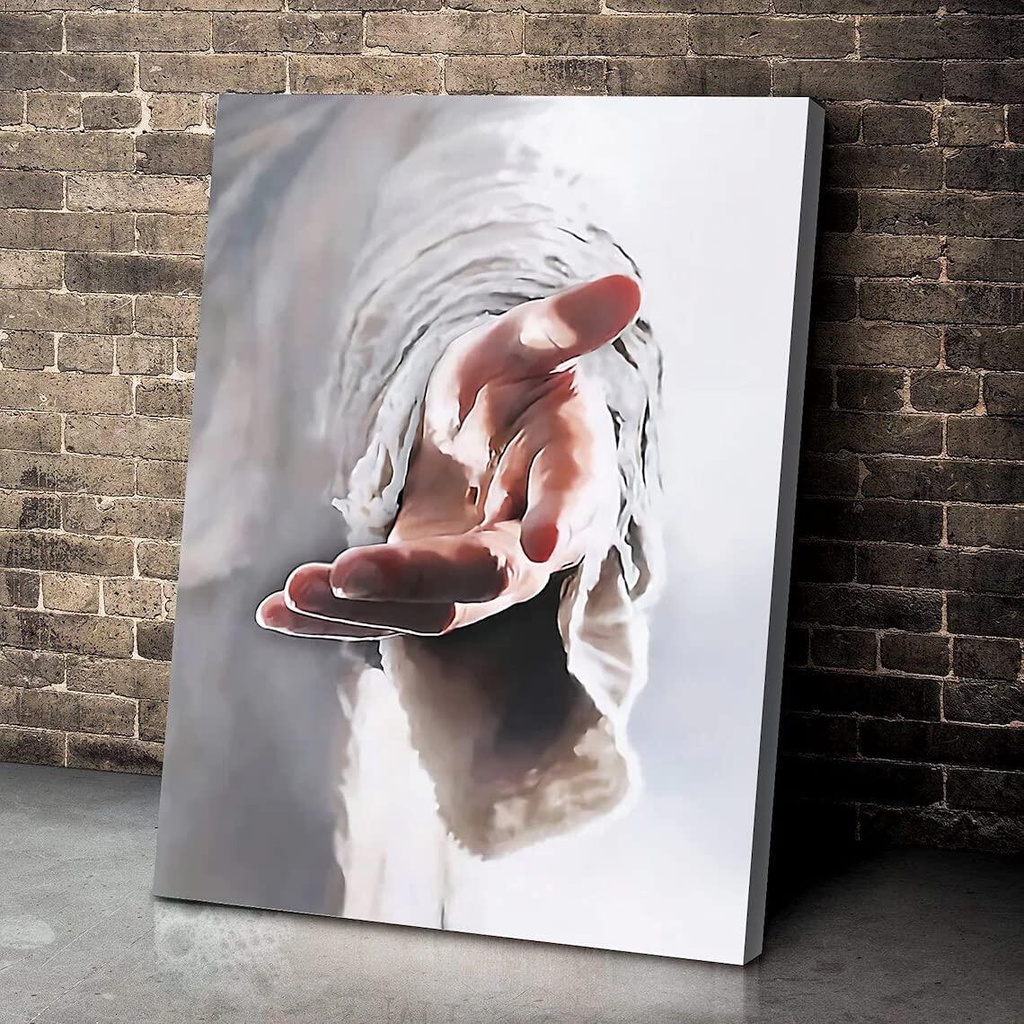 Jesus Reaching Canvas Poster God Jesus Christ Poster Spiritual Art ...