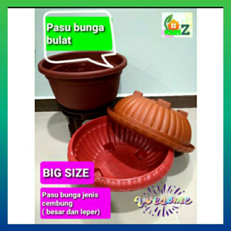💥1 Pc💥11 Inch 💥Pasu bulat Round flower pot Pasu besar | Shopee Malaysia