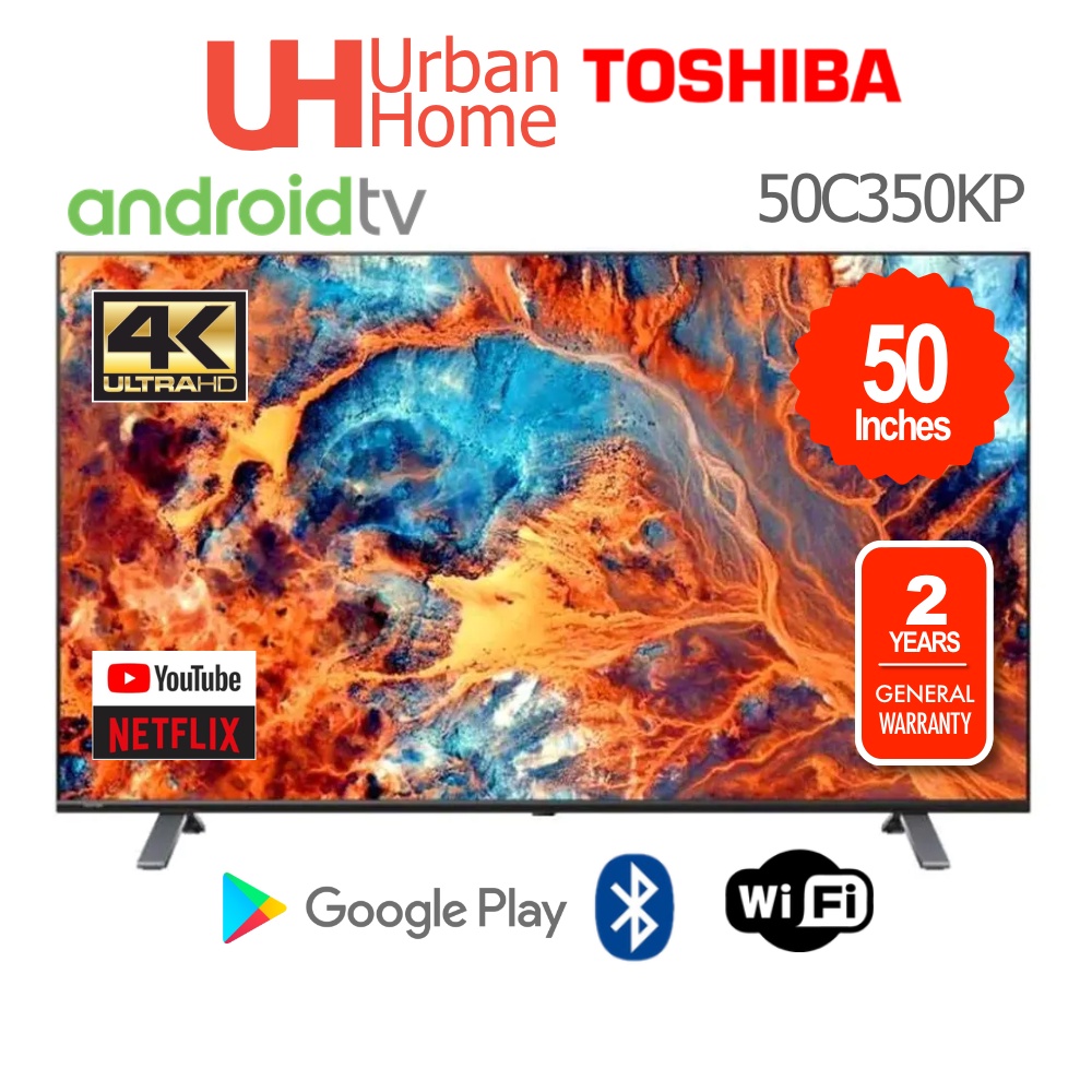 Toshiba 4K HDR Android LED TV (50") 50C350KP | Shopee Malaysia
