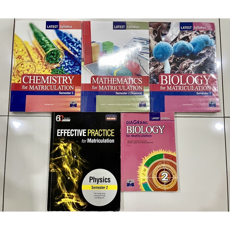 MATRICULATION reference book Semester 2 ( 5 books in Set ) | Shopee ...