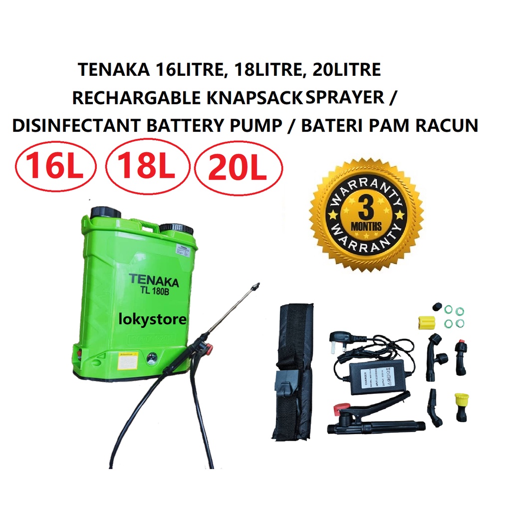 [NEW]TENAKA Rechargaeble Knapsack Sprayer/Disinfectant Battery Pump/Pam ...