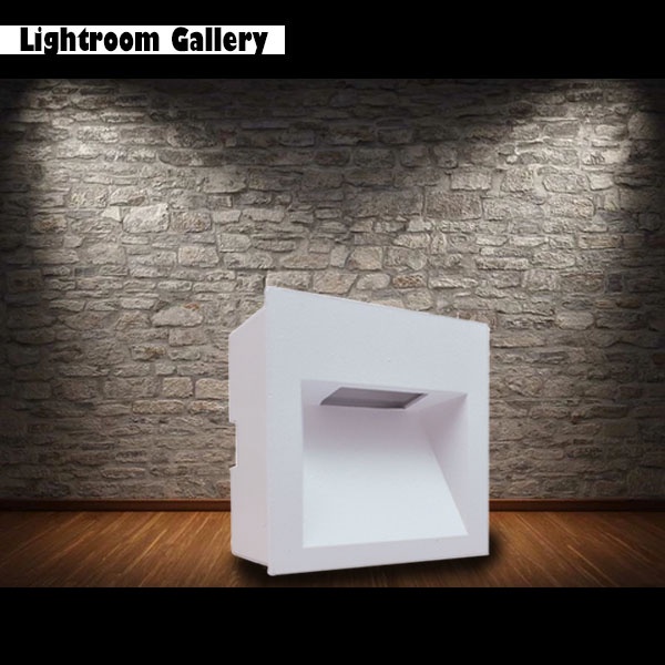 S221 White 2W Indoor LED Step Light / Staircase Lighting recessed Step ...