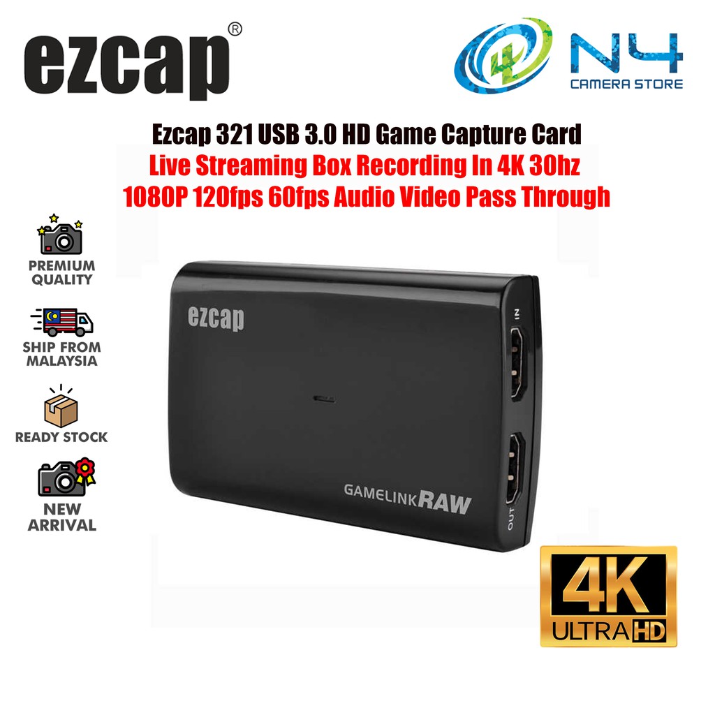 EZCAP 266 EZCAP 321 USB 3.0 Streaming HD 1080P 4K HDMI Video Capture ...