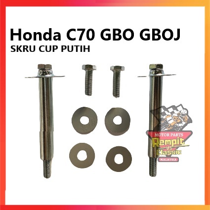 REMPIT Honda C70 GBO GBOJ CDI Skru Cup Putih Legshield Screw Leg Shield ...