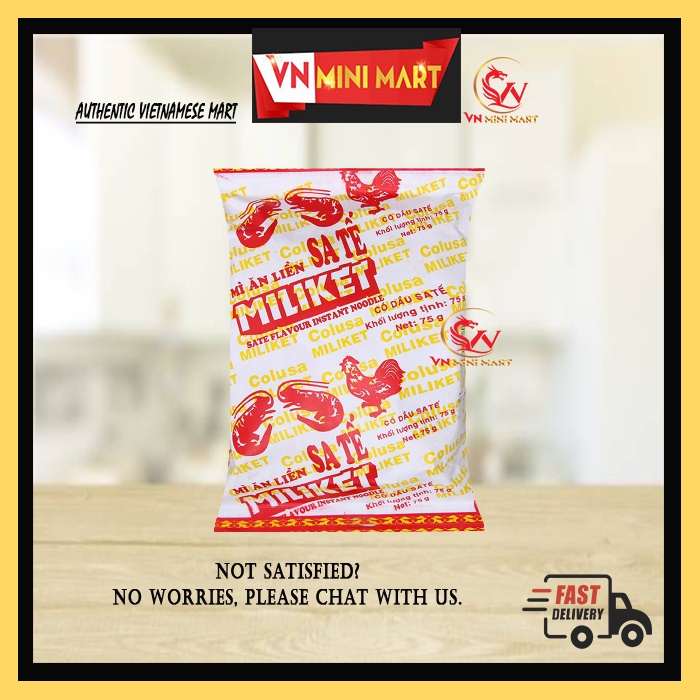 Miliket Satay Instant Noodles 75g - Mì Ăn Liền Sate Miliket (Mi An Lien ...