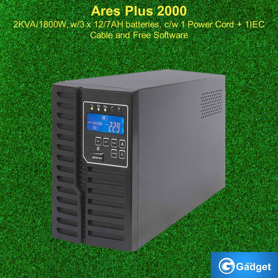 Ares Plus 2000 On-Line Tower UPS(Basic Entry, Ideal for Office Server and Essential Load ...