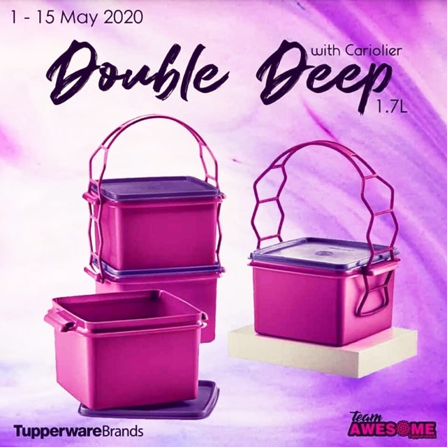 [ TUPPERWARE ] Double Deep with Carolier ( 2 pcs ) | Shopee Malaysia