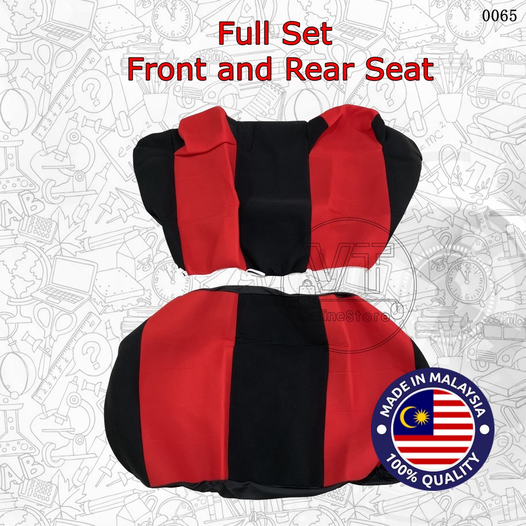 Universal For Wira Saga Type R Full Set Seat Cover Fabric Kain Full Set ...