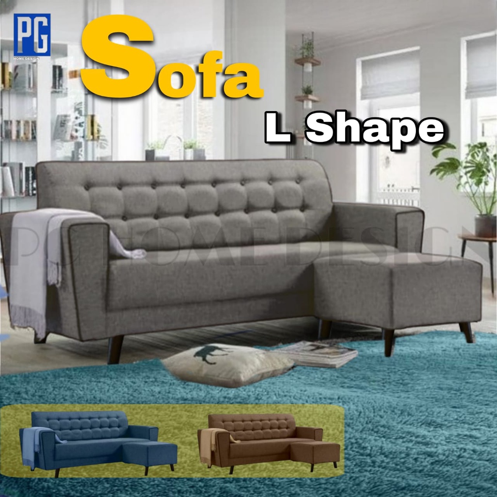 PG HOME:-Sofa L Shape Economy | Shopee Malaysia