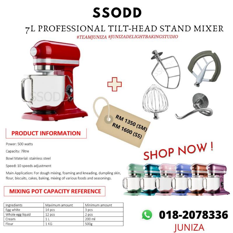 SSODD STAND MIXER 7L READY STOCK | Shopee Malaysia