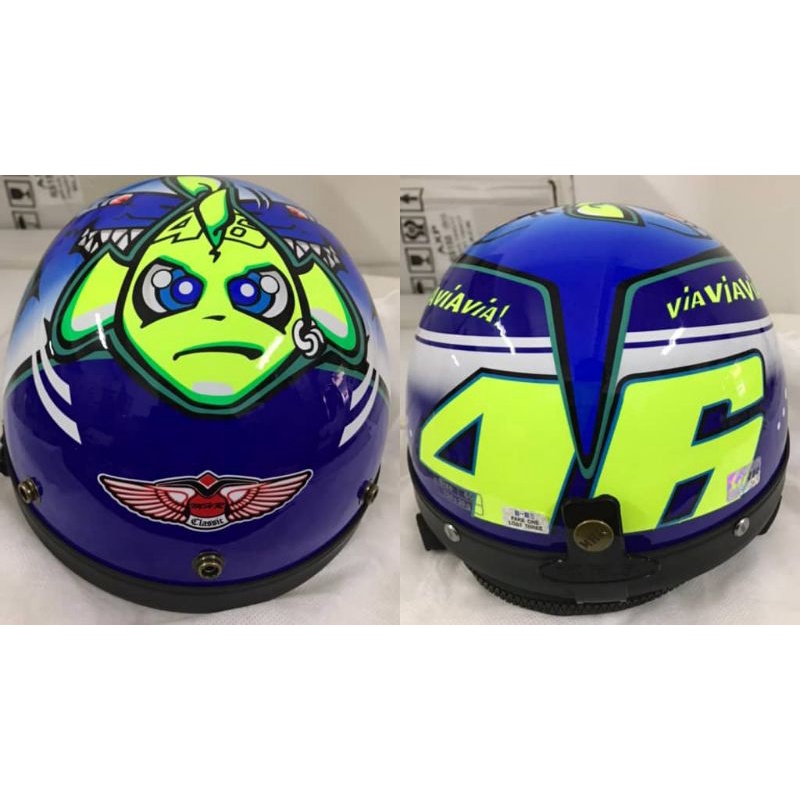 Original MHR III Helmet Half Special Edition Vale Shark Turtle Movistar ...