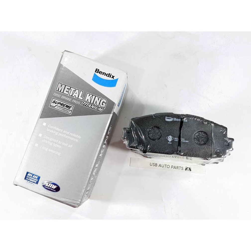 TOYOTA VIOS NC93 ALZA 2014 BENDIX ORIGINAL Front Disc Brake Pad Metal ...